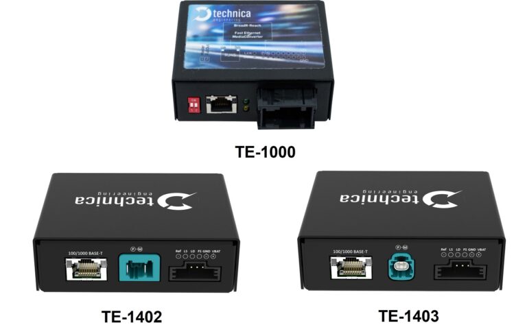 Technica Engineering 100/1000BASE-T1対応メディア・コンバータ – 穂高電子株式会社