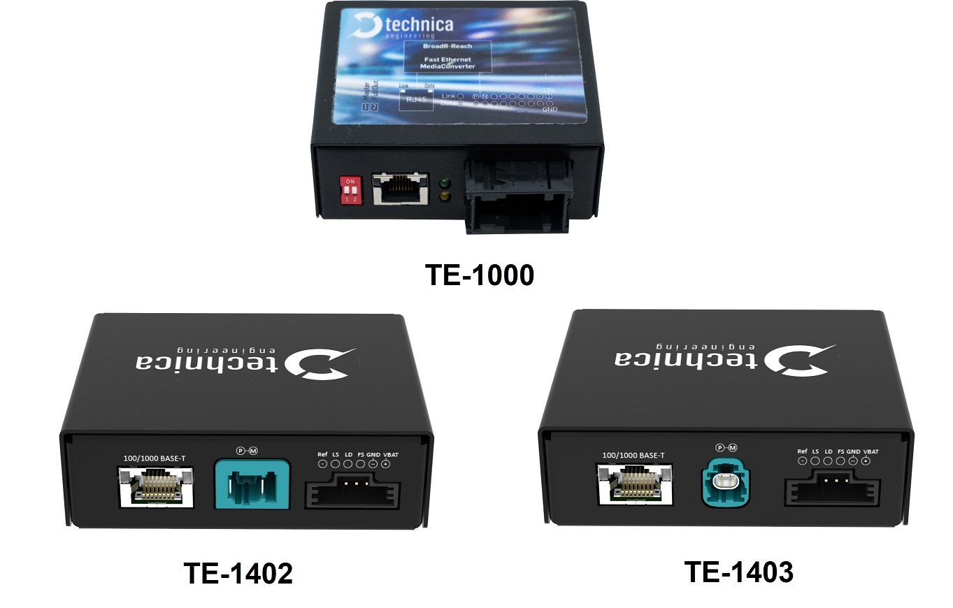 Technica Engineering 100/1000BASE-T1対応メディア・コンバータ – 穂高電子株式会社